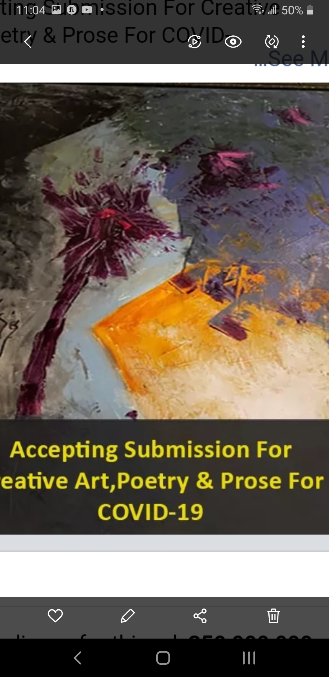 Accepting submission for Creative Art, Poetry, and Prose for COVID ...